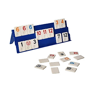 Point Games, Classic Rummy Cube Game, with Full-Size Three Tier Exclusive Folding Playing Racks, 2-4 Players, Great Gift