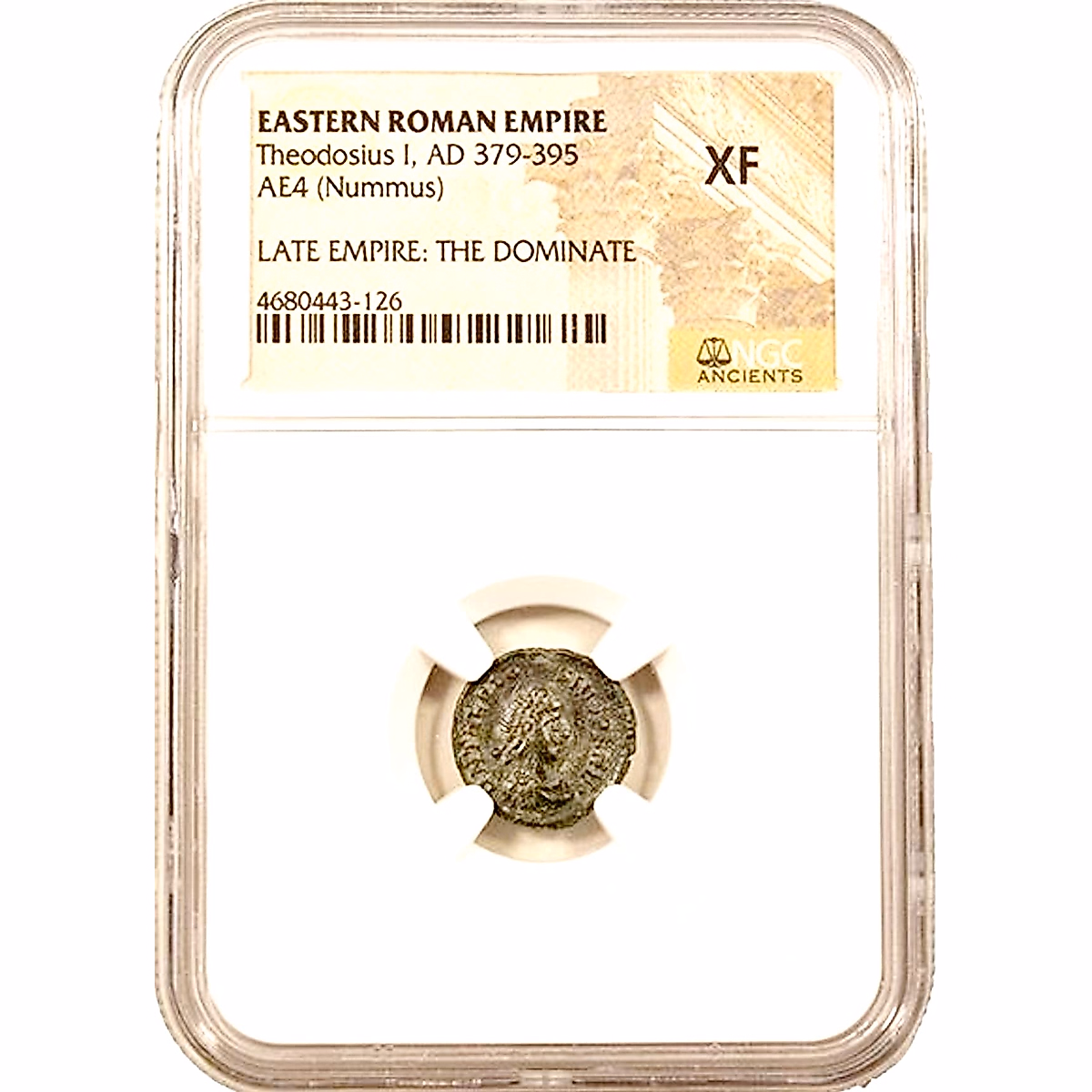 379 IT Eastern Roman Empire Theodosius I The Dominate Coin, Nummus Fine NGC