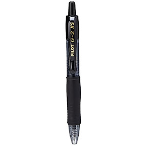 Pilot G2 Pixie 0.7mm Mini Gel Ink Retractable Rollerball Pen (Pack of 12) - Black