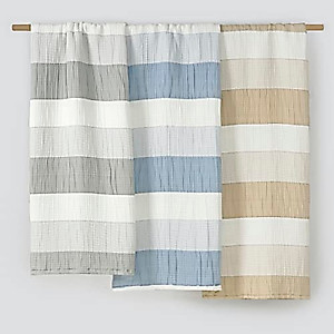 DOWN HOME Lyocell Blends Blanket Throw Reversible Super Soft Stripe Blanket Throw 60x80inch Yellow