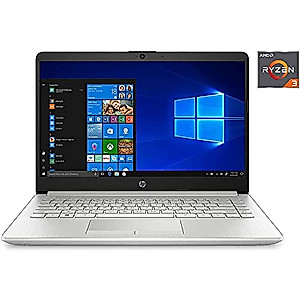 2021 HP 14" HD Touchscreen Laptop Computer, AMD Ryzen 3 3250U Dual-Core (Beat i5-7200U), 8GB DDR4 RAM 256GB SSD, WiFi Bluetooth HDMI Webcam Remote Work Windows 10 S +GOLDOXIS Card