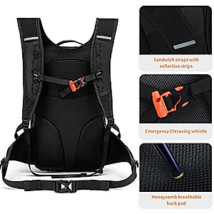 JEBATOXI 15L Hydration Backpack Hydration Pack for Cycling Biking Running Climbing, Lightweight Hiking Daypack Water Backpack for Men & Women