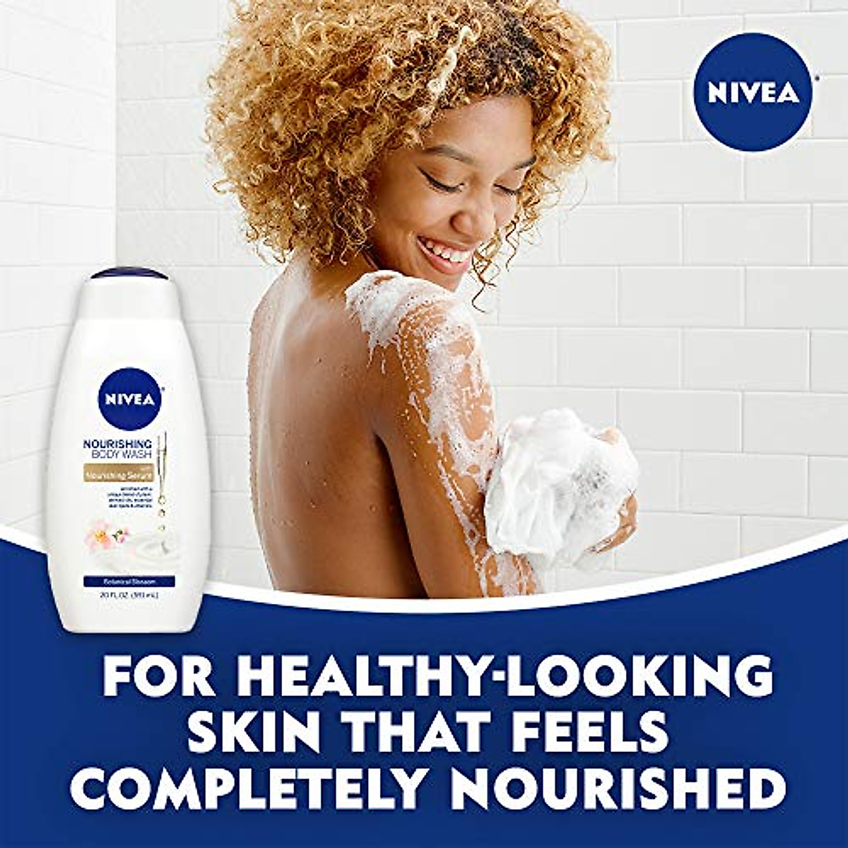 NIVEA In Bloom Variety Pack – 4 Piece with Body Lotion, Body Wash, Lip Balm, and Multipurpose Cream
