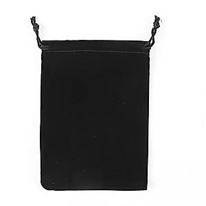 Small Pouch Jewelry Pouch Velvet Drawstring Pouches, 10pcs Black Velvet Bags Pouch Bags for Jewelry Gifts (3.9 X 5.5 inches)