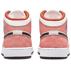 Nike Air Jordan 1 Mid Grade School Team Orange/Black-Sail-White DV1336-800 6.5Y