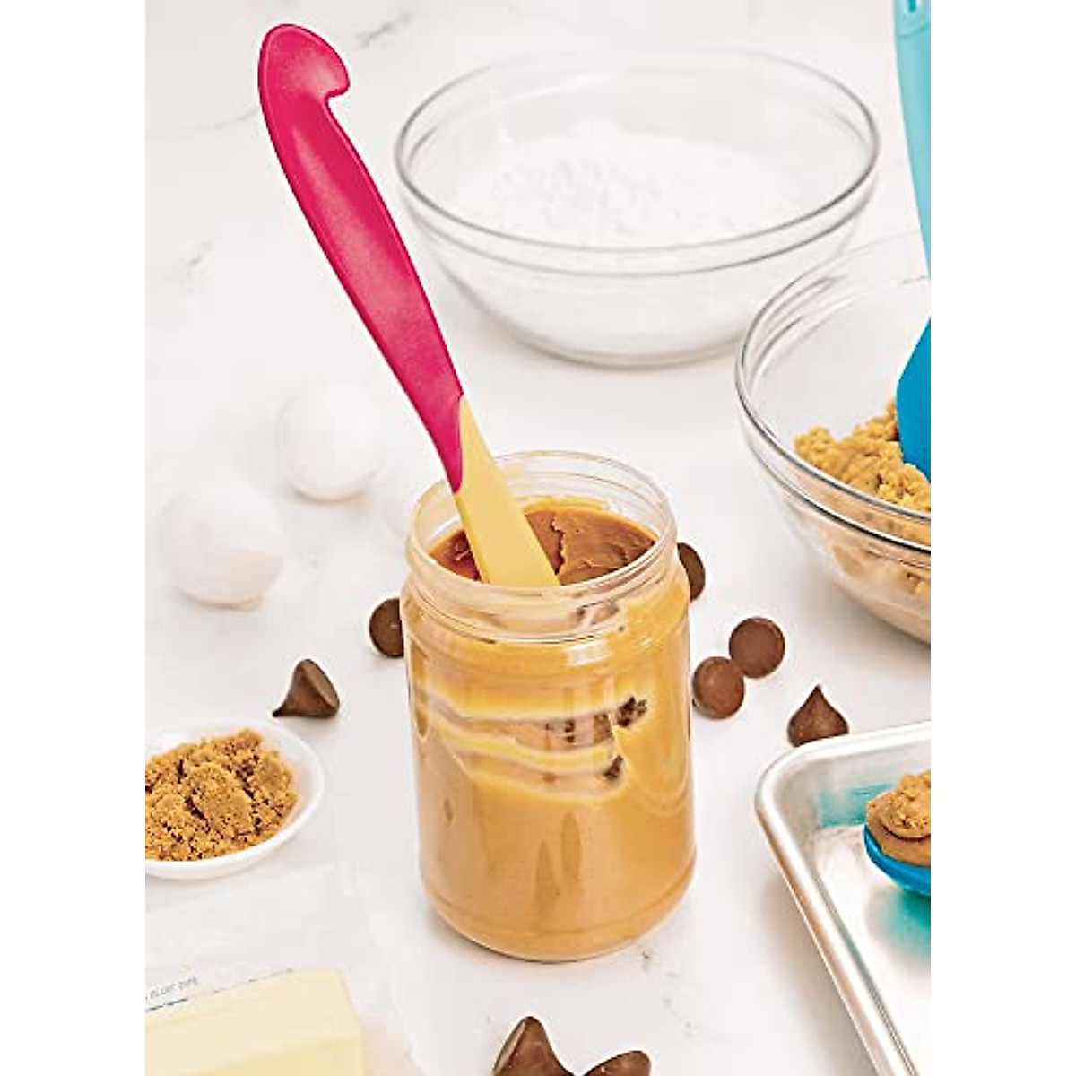 Talisman Designs Peanut Butter & Jam Scraper Spreader | 2-in-1 PB&J Spreader | 2 Sided to Mix, Spread & Scrape | Dishwasher Safe | Spreader Knife | Jam Spoon & Spreader