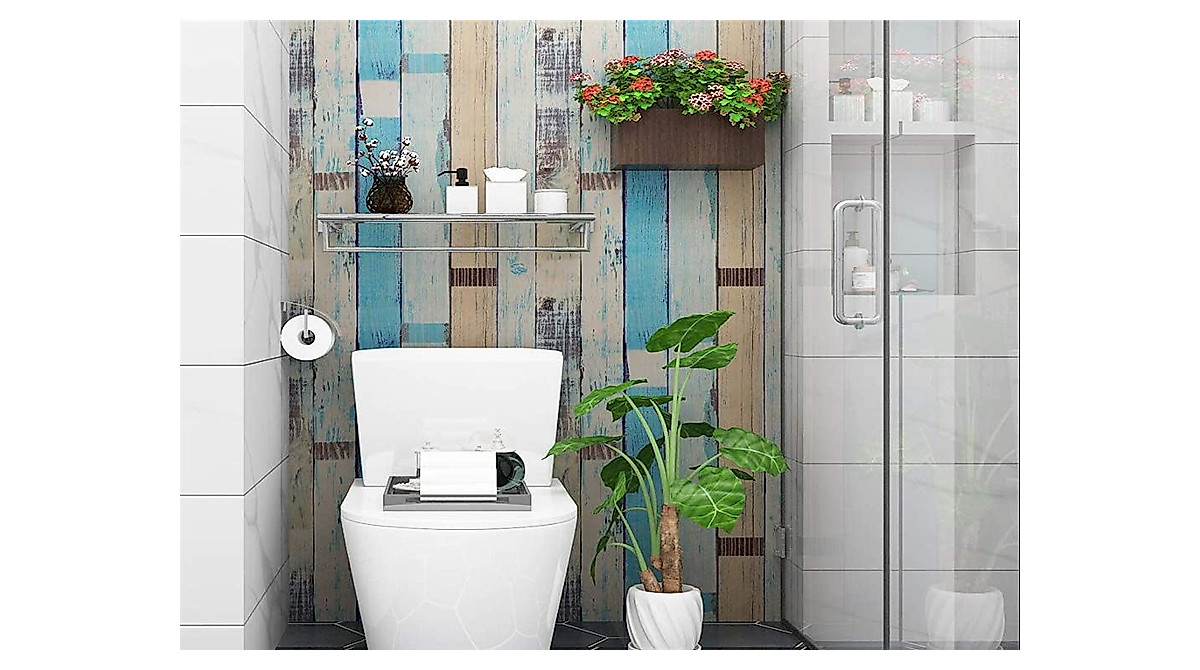 HOYOYO Colorful Wood Grain Self-Adhesive Liner Paper | Easy Home Decor