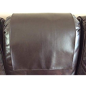 Headrest cover Premium Vinyl furniture slipcover furniture protector Tear resistant fade resistant sofas loveseats theater chairs office chairs recliners RV's (Chocolate Brown)