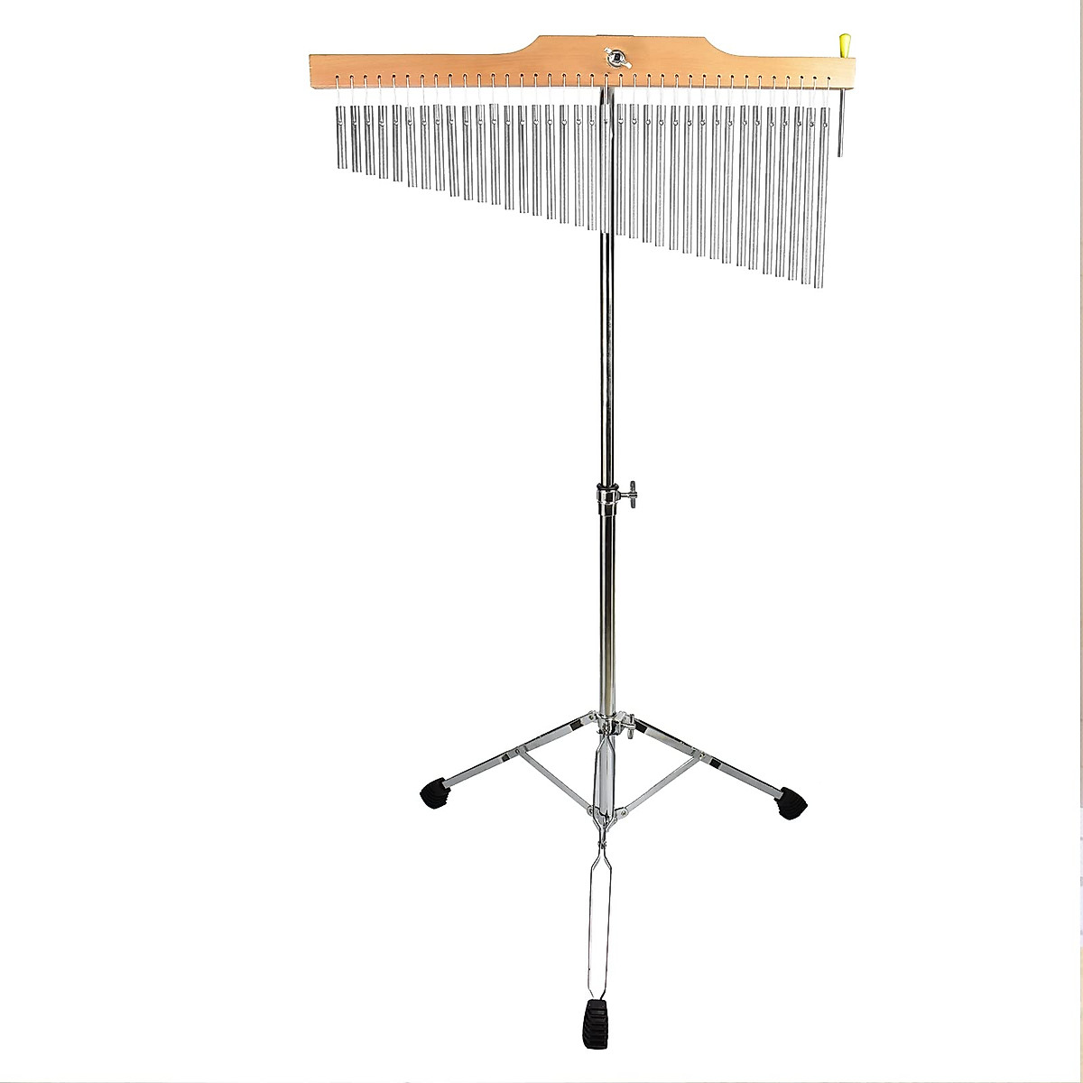 ENNBOM Bar Chimes with Adjustable Stand 25 Note 36 Note Single-row Wind Chime Musical Percussion Instrument (36 Note, Frosted red)