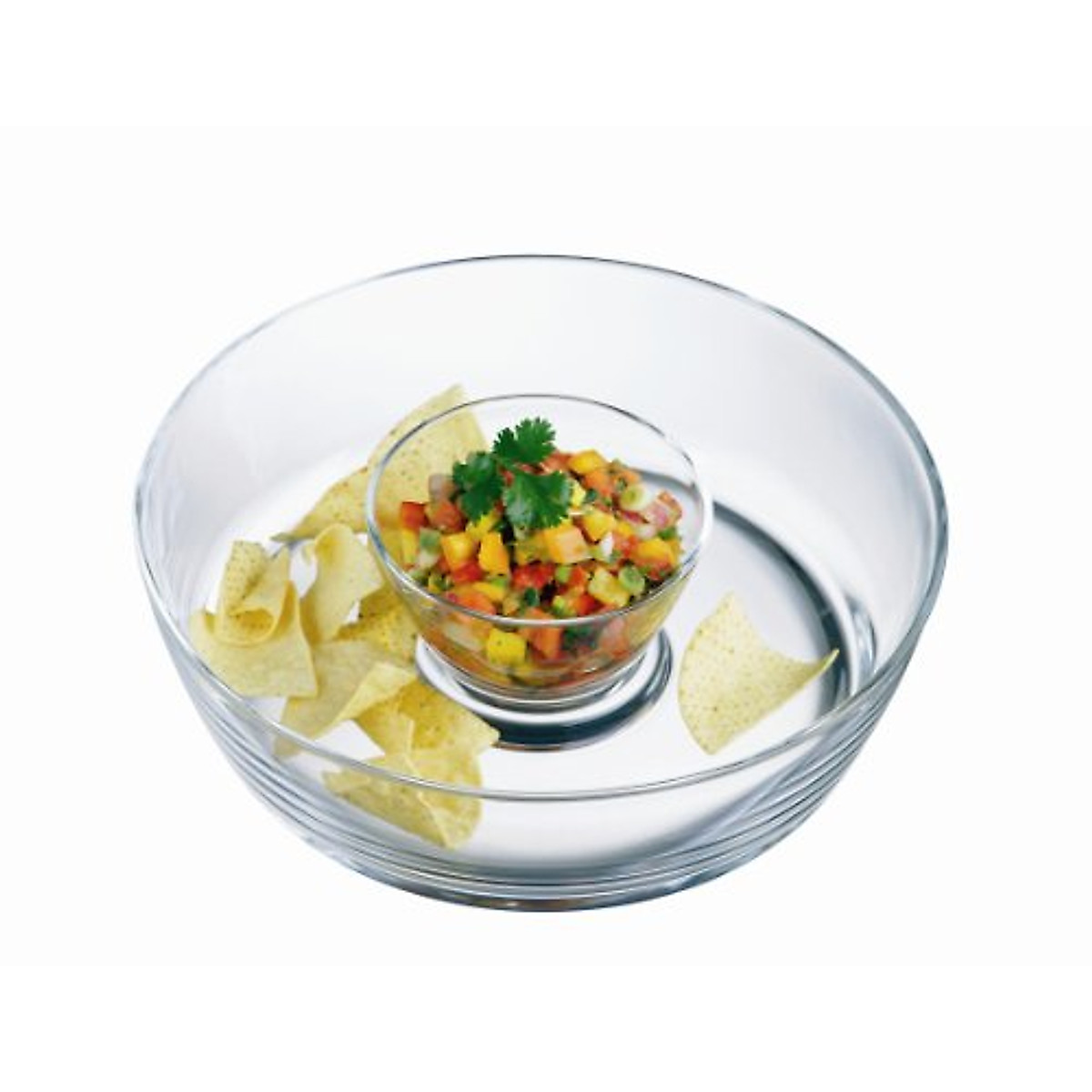 Luigi Bormioli Michelangelo 2 Pc Chip-n-Dip Set, 0, Clear