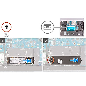Deal4GO Slot 1/ Slot 2 M.2 2280 SSD Heatsink Cover 5GDMJ 05GDMJ Thermal Shield Plate for Dell Alienware X15 R1 Gaming Laptop, Black