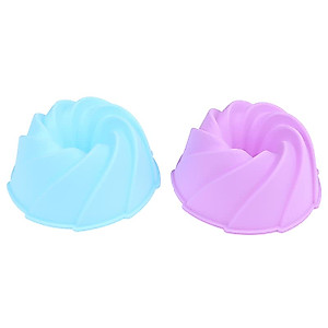 Muffin Cake Mold Round Shape Cupcake Cup Heat Resistant Nonstick Silicone muffin cup Mold Reusable Baking Tool Random
