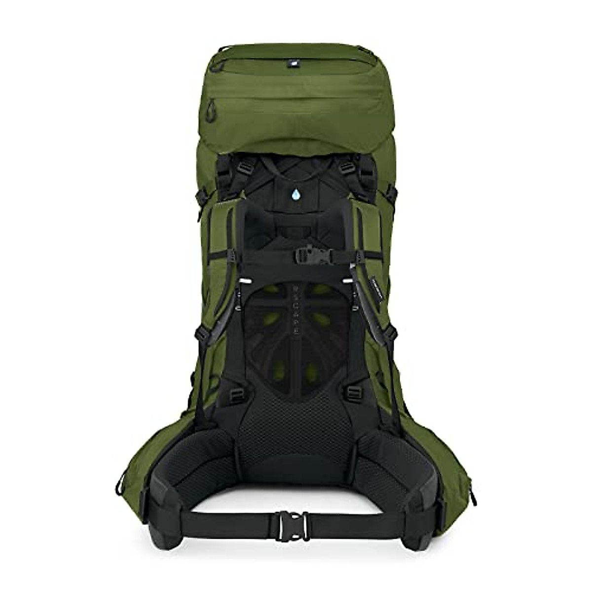 Osprey Aether 65L Men's Backpacking Backpack, Garlic Mustard Green, Extended Fit, Small/Medium