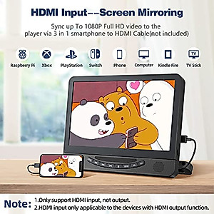 12" Dual Portable DVD Player for Car with 1080P HDMI Input, FELEMAN Car DVD Player Dual Screen Play A Same or Two Different Movies, 5 Hours Rechargeable Battery, Support USB, Last Memory