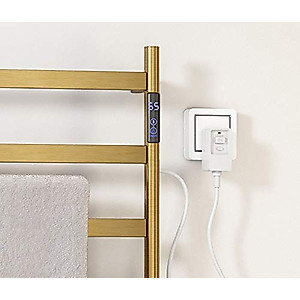 Towel Warmer 6 Bar Freestanding & Wall Mounted Heated Drying Rack Aluminum Frame Home Bathroom Space Saving Stainless Steel Heating Drying Rack (Color : Gold)