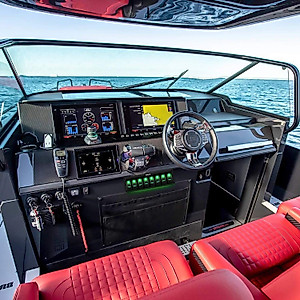 Nilight 8 Gang Rocker Switch Panel 5Pin On Off Toggle Switch Aluminum Holder 12V 24V Dash Pre-Wired Green Backlit Switches for Automotive Cars Marine Boats RVs Truck, 2 Years Warranty