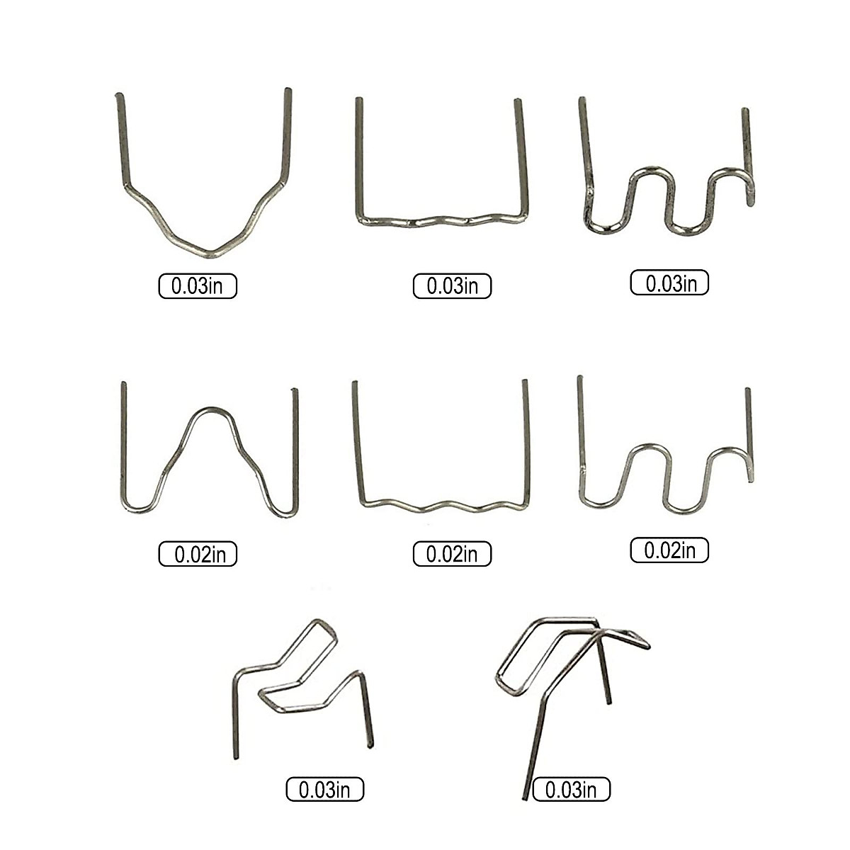 Kingsea 800PCS Hot Staples Plastic Repair Kit,Plastic Welding 8 Types Stainless Steel Staples For Plastic Welder Kit Welding Machine Bumper Repair Staples Tool Kit for All Cars