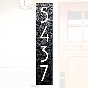 Metal Vertical House Number Sign | Mid Century Modern Address Plaque | Retro Style Address Sign | Handmade Vertical House Numbers