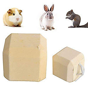 SONGBIRDTH Pet Hamster Rat Rabbit Grinding Mineral Stone Chew Non-Toxic Cube Toy for Sugar Glider Ferret Squirrel S