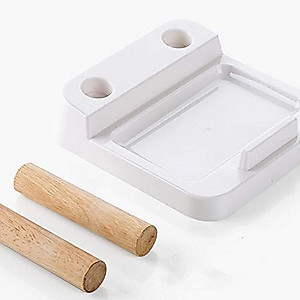 XJJZS Wooden Pot Rack Spoon Holder Pan Cover Lid Rest Stand Home Applicance Drain Rack The Goods for Kitchen Accessories