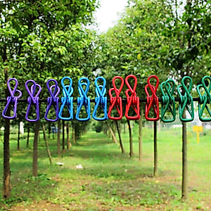 AKOAK 1 Pack Multi-Function Outdoor Home Clothesline Travel Portable Windproof Non-Slip Drying Rope 12 Clip (White)