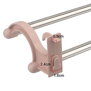 Yulhao Bar Counter Bathroom Kitchen Rack Double Towel Rack, Household Storage Stainless Steel Door Cabinet Rack (Color : Purple)