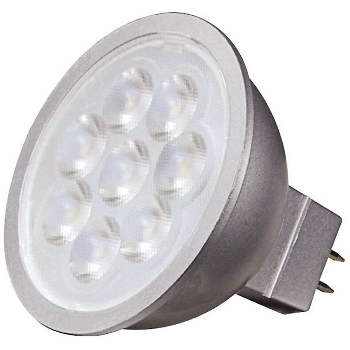 Satco 6.5 watt; LED MR16 LED; 3000K; 25' Beam Spread; GU5.3 Base; 12 Volt AC/DC - S9491 (12 LED Bulbs)