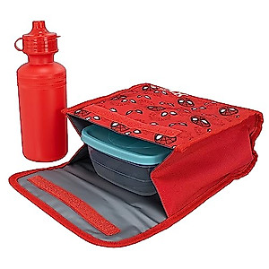 Marvel Backpack Set | Kids Backpack, Lunchbag, Water Bottle and Pencil Case Set | spider man backpack | Official Merchandise | Red