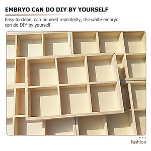 BESTOYARD 2pcs Box Wood Wax Pencil Case Craft Compartments Wood Tray Grid Organizer Lumber Crayon Holder Crayons Tool Chest 6-grid Crayon Storage Case Tool Case Paint Box Wooden Pigment