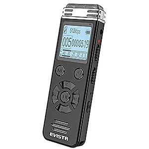 40GB Digital Voice Recorder for Lectures Meetings - Portable Recording Devices with Playback, Line-in, Password, USB Rechargeable