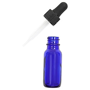 48 Count 1 oz Blue Glass Dropper Bottles and 6 Funnels (30 ml, 54 Pieces)
