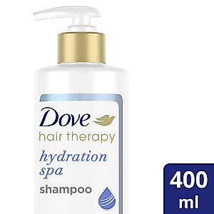 Dove Hair Therapy Hydration Spa Shampoo for Dry Hair with Hyaluronic Serum, 13.5 Fl Oz