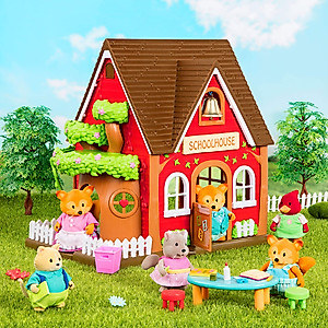Li’l Woodzeez Woodland Schoolhouse – 16pc Playset with Toy Owl Figurine and Accessories – Collectible Toys for Pretend Play – Gifts for 3 Year Old