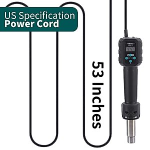 YIHUA 8858 IV Multi-Purpose Heat Gun for Crafting, Electronics Soldering, DIY, Shrink Tubing and Wrap, Torch Marker and Paste, Epoxy Resin with Temperature and Air Volume Control Function, 3 Nozzles
