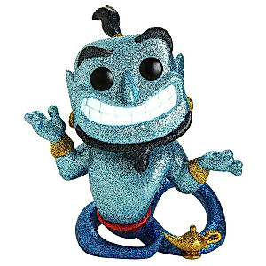 Funko Movies: Aladdin - Diamond Glitter Genie with Lamp Collectible Figure, Multicolor