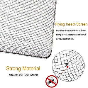 Flying Insect Screen for RV Refrigerator Vents, RV Water Heater Screen,RV Furnace Bug Screen for Camper Vents
