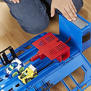 Playskool Heroes Transformers Rescue Bots Flip Racers Optimus Prime Race Track Trailer