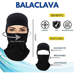 Backwoods Ski Mask Lettering Balaclava Cap Full Face Mask Cool Graphic Face Cover Snowboarding Cycling Unisex Balaclava (Black)