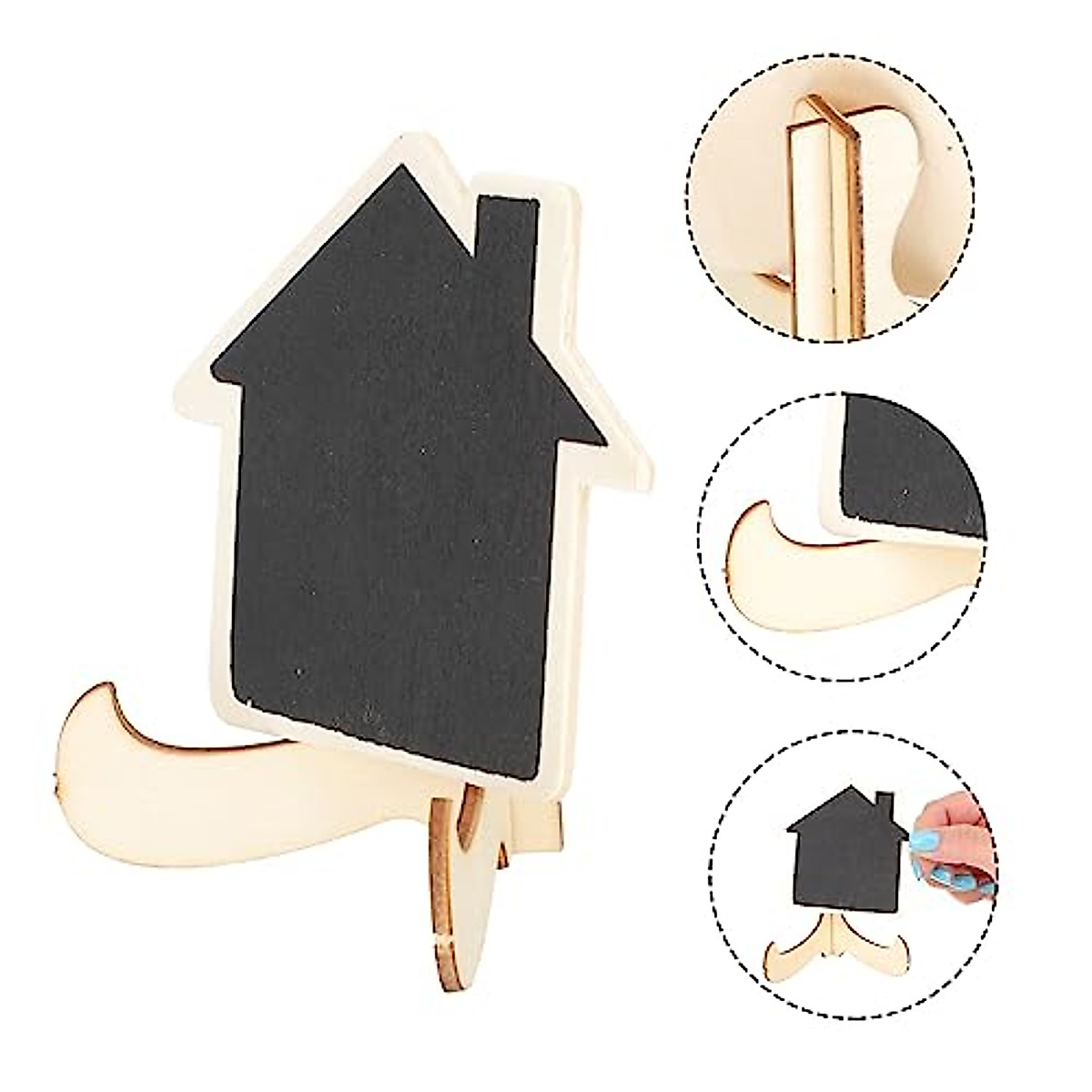 Operitacx 10pcs Wedding Signs Table Chalkboard Sign Place Blackboard Countertop Chalkboard Sign Mini Chalkboard Label Signs Mini Blackboard Easels Chalkboard Signs Small Board Desktop Wood