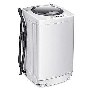 ARLIME 1.2 Cu.ft Portable Washing Machine Full-Automatic,8 lbs Capacity Laundry Machine W/Drain Pump, Ideal Compact Single Tub Clothes Washer & Spinner for RV, Dorm, Apartment Living