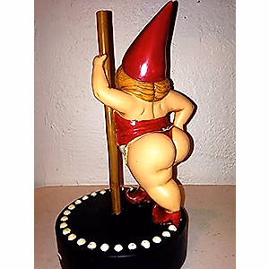 Pole Dancing Gnome Statue, Resin Garden Gnome Statues, Funny Outdoor Statue Gnome Figurine, Creative Statue Patio Yard Lawn Spring Decorations