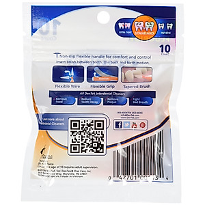 DenTek Easy Brush Interdental Cleaners | Brushes Between Teeth | Standard | Mint Flavor | 10 Count (Pack of 6)