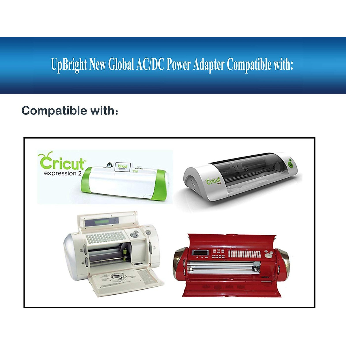 UpBright 18V AC Adapter Compatible with Cricut Cutting Machine CRV001 CRVOO1 Explore Expression 2 CREX002 CREX001 Cake CCA001 Provo Craft Cutter CXPL001 KSAS0451800180M2 KSAH1800200T1M2 B142-180200-E2