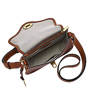 Fossil Women's Heritage Leather Mini Flap Crossbody Purse Handbag