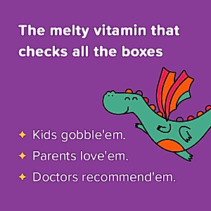 Renzo's Picky Eater Kids Multivitamin - Vegan Multivitamin for Kids with Iron, Vitamin C, and Zero Sugar, Dissolvable and Easy To Take Kids Vitamins, Cherry Flavored Childrens Vitamins [60 Melty Tabs]