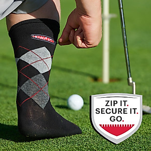 Pocket Socks Men Fashion Cotton Crew Socks, Hidden Zipper Security Pocket for Travel ID, Ear Buds and More, One Size, Hanukkah Sweater