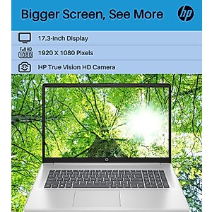 HP 17.3 Inch FHD Laptop for Business and Office, Intel Core i5 1335U Processor (10-Core, Up to 4.6GHz), 32GB RAM, 1TB SSD, Intel Iris Xe Graphics, Wi-Fi 6, Backlit Keyboard, Windows 11 Home