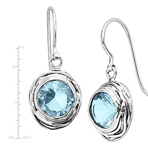 Silpada 'Hooked on Blue' Blue Cubic Zirconia Drop Earrings in Sterling Silver