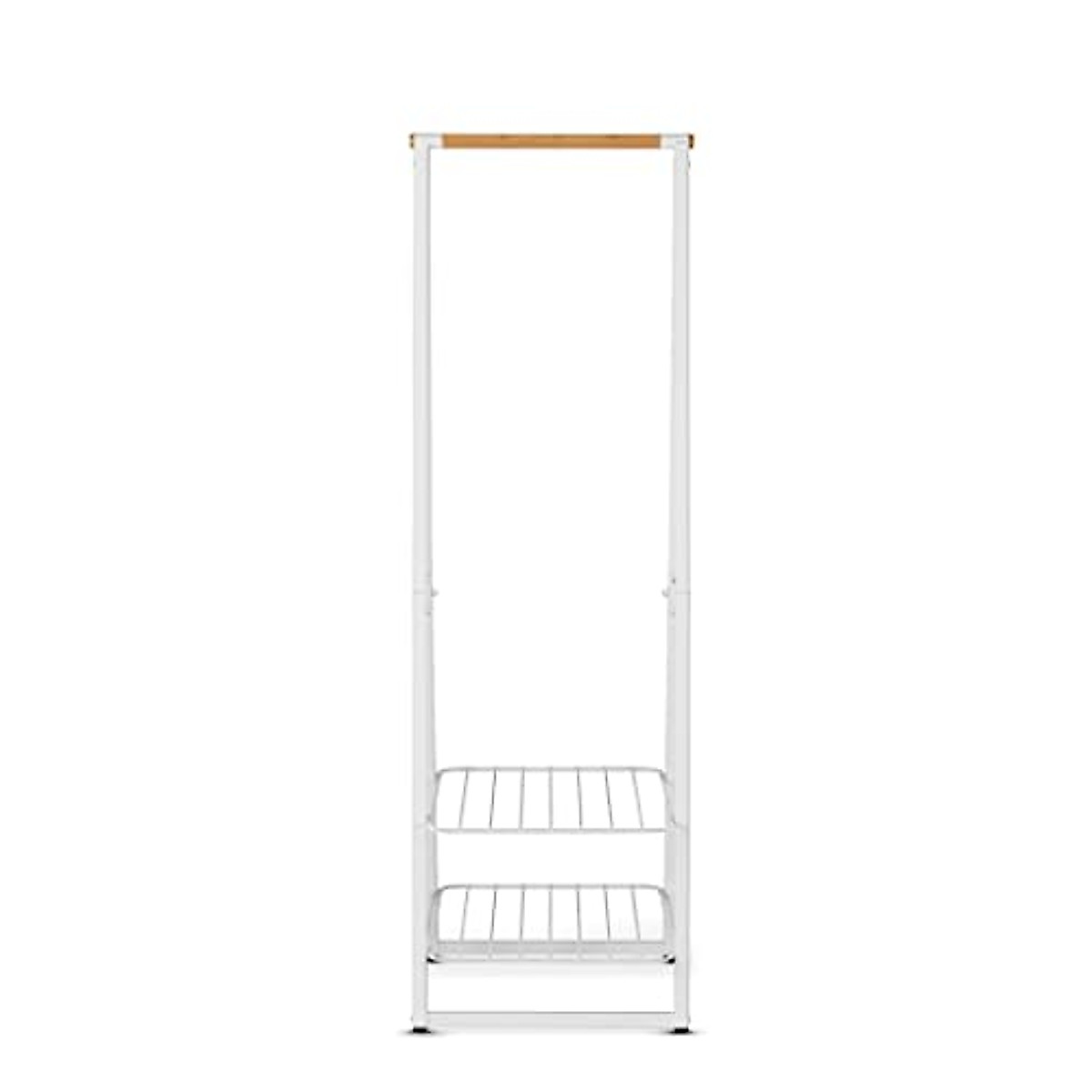 Brabantia - Linn Clothes Rack - Multi-Functional - Space Saver - Adjustable Shelves - Wardrobe Hanging - Drying Rack - Freestanding - Stable - White - Small