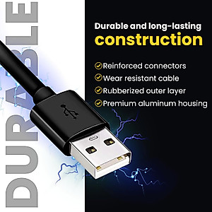 Professional Quick Charge MicroUSB Compatible with Your Bose SoundSport Free 5Ft1.8M Data Charing Cable Plus Extra Strength for Fast & Quick Charge Speeds! (Black)